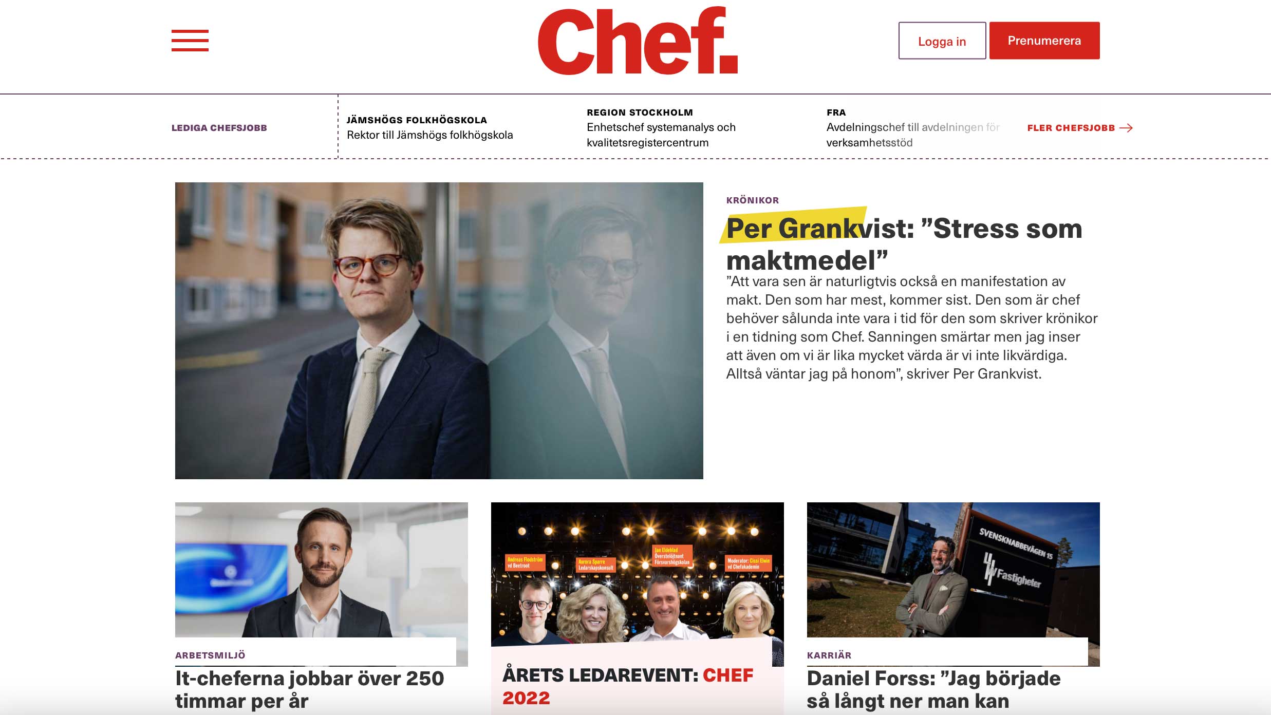 Välkommen till helt nya Chef.se | Chef och Chefakademin